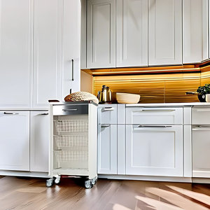 Don Hierro 18.9'' Wide Rolling Kitchen Cart with Stainless Steel Top ...