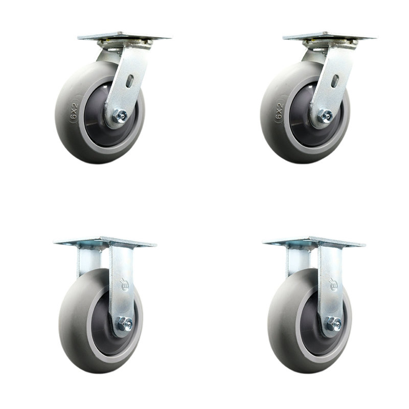 Service Caster 4 Piece Caster Set | Wayfair
