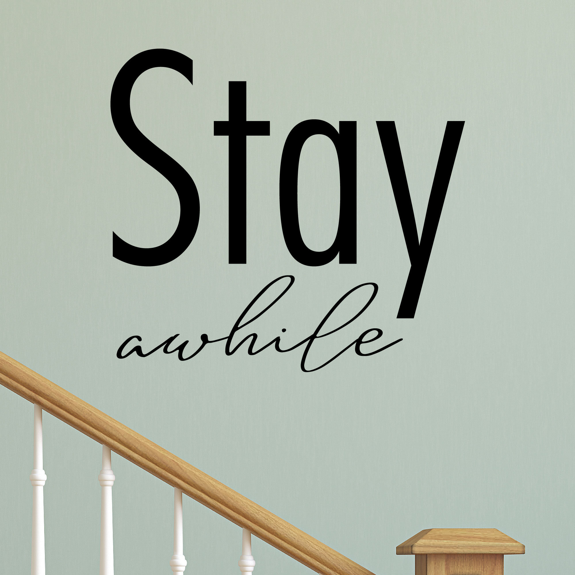 Belvedere Designs LLC Stay Awhile Block Entryway Wall Quotes Decal ...