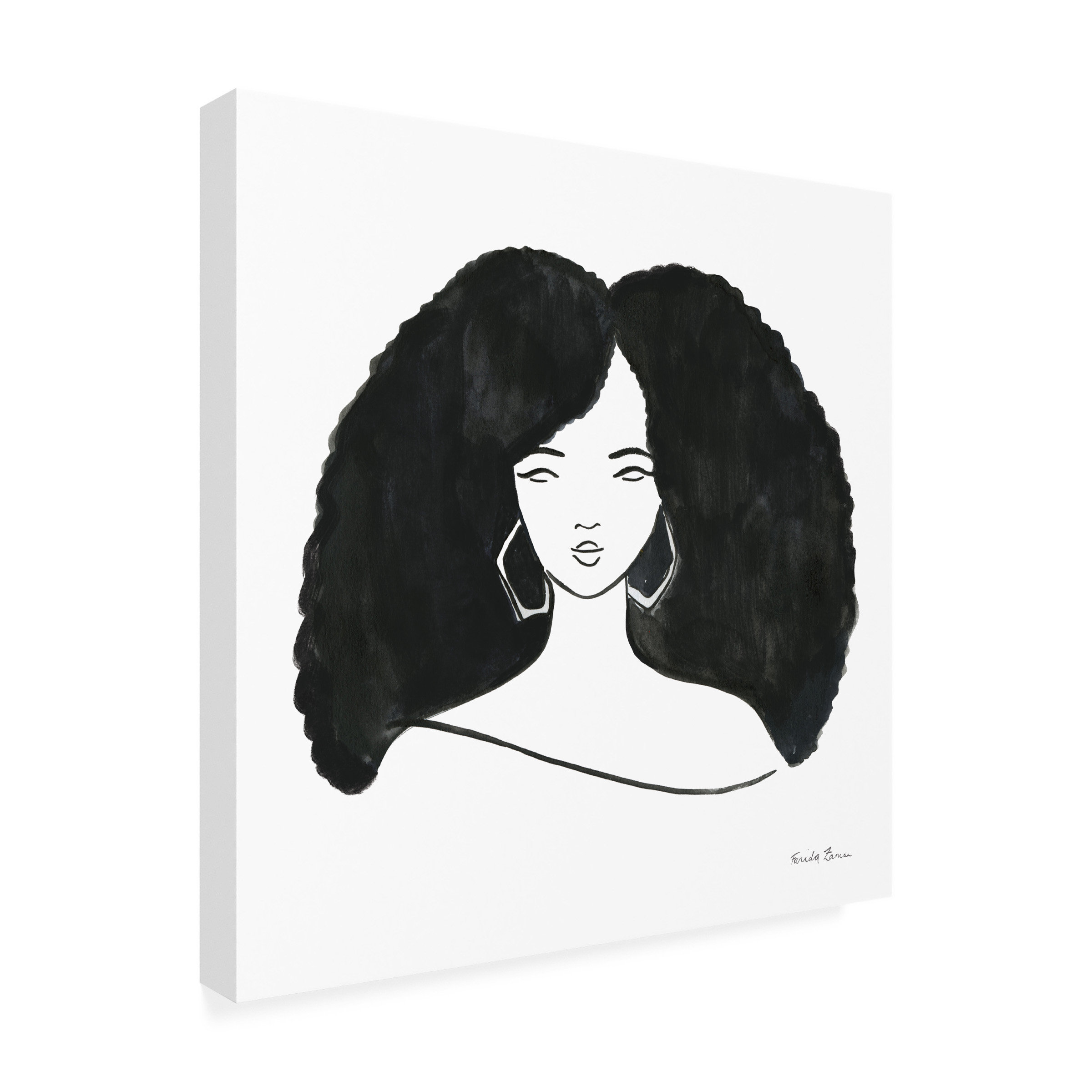 Everly Quinn Farida Zaman ''Afro Girl II'' Canvas Art - Wayfair Canada