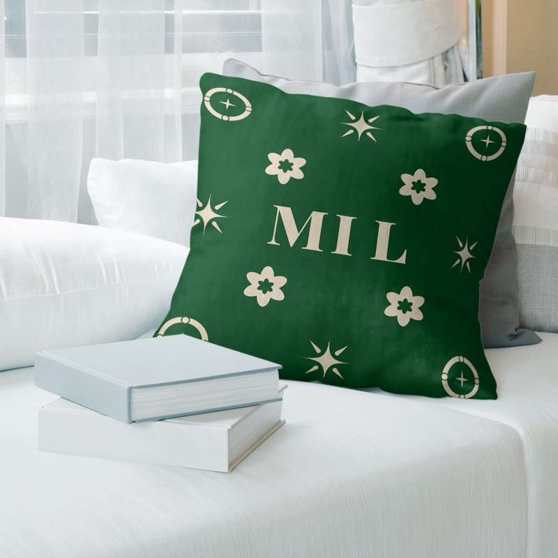 Khieu Milwaukee Basketball Colors Green Twill Pillow 14 Inch X 14 Inch ...