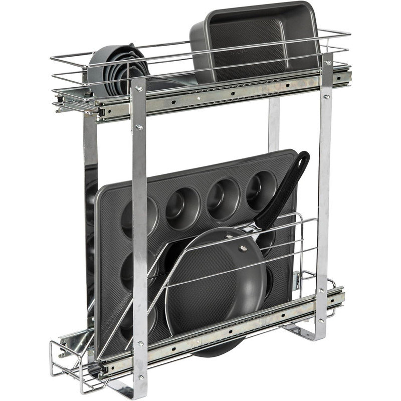 Hokku Designs 2-Tier Pull-Out/Slide-Out Storage Organizer for Cookware ...