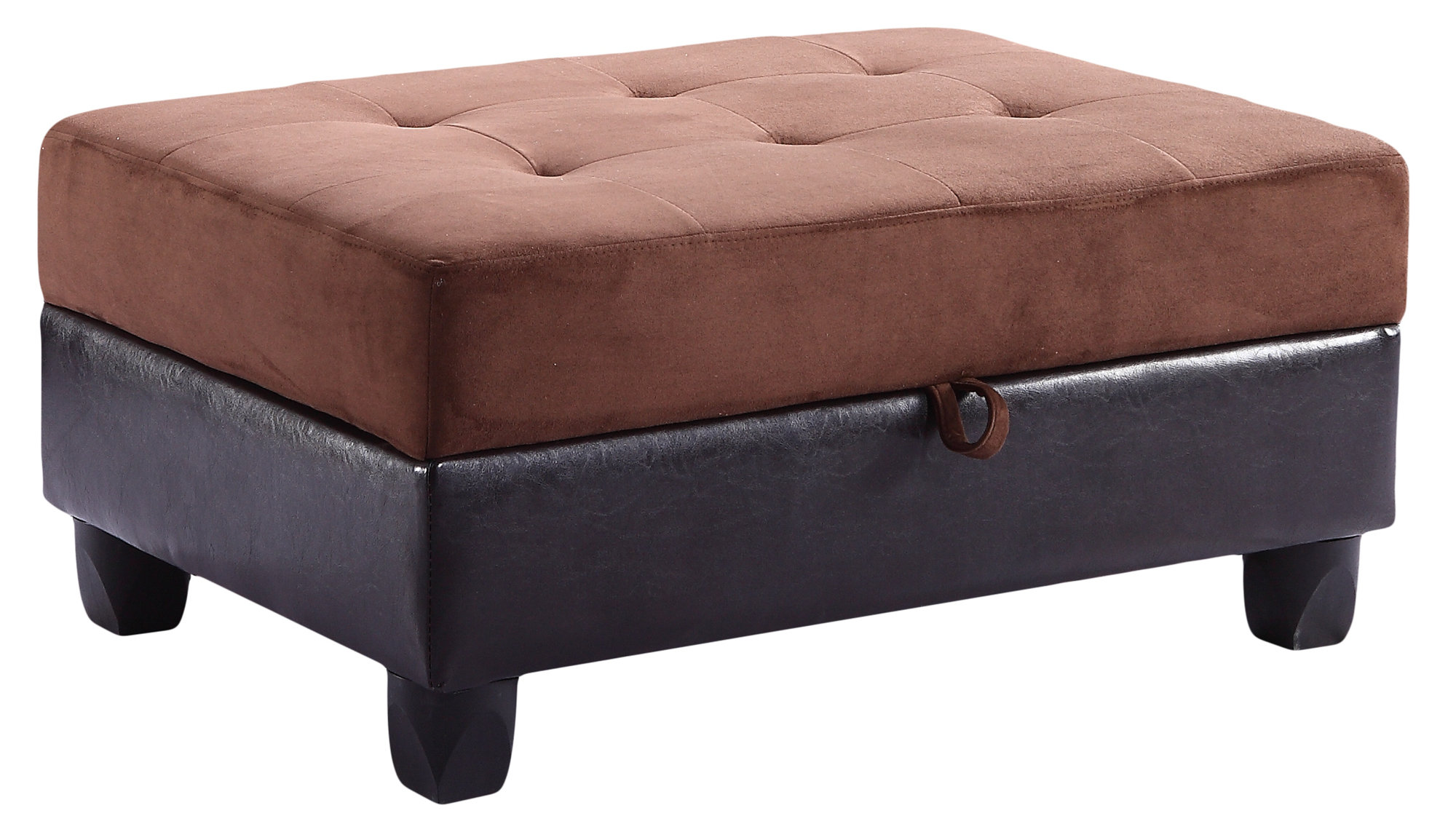 awesomeview Contemporary Chocolate Ottoman | Wayfair