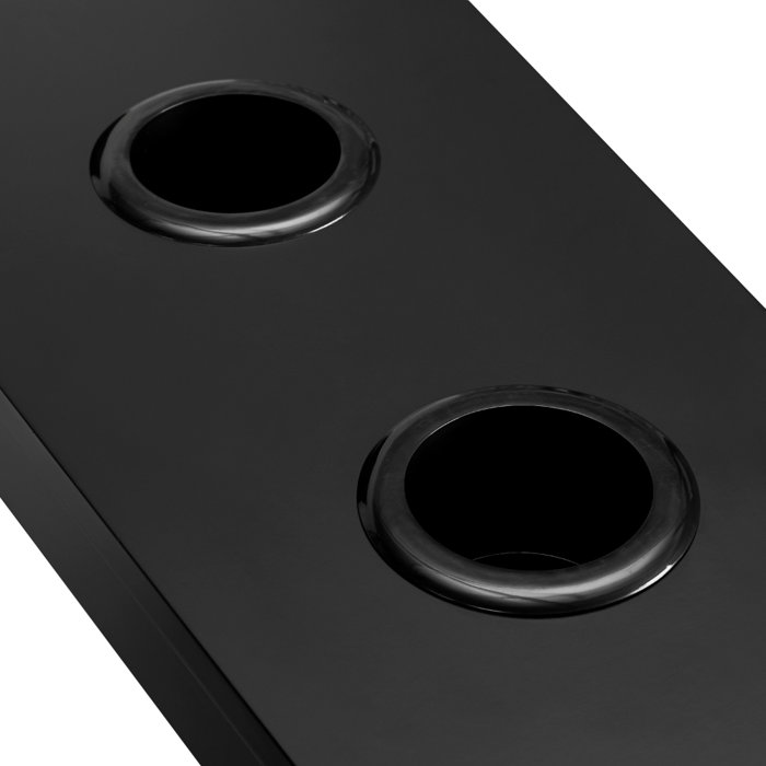 Naomi Home Sled Table with Charging Station Narrow Side Table ...