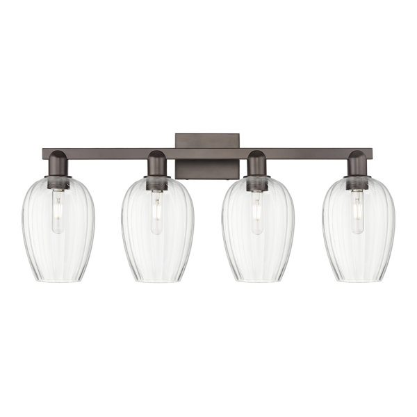 4 Light Bronze Bathroom Vanity Lighting You'll Love | Wayfair
