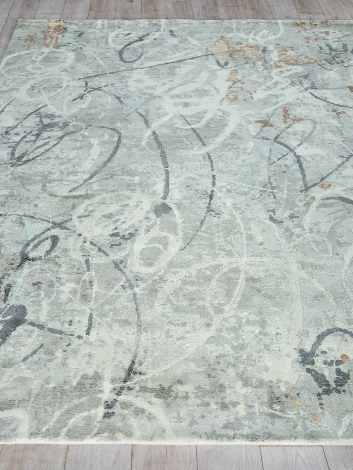 Exquisite Rugs Gianni Handmade Handloomed New Zealand Wool/ Bamboo Silk ...