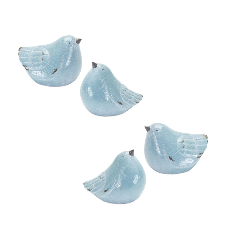 Winston Porter Damishia 4 Piece Terra Cotta Bird Set & Reviews | Wayfair