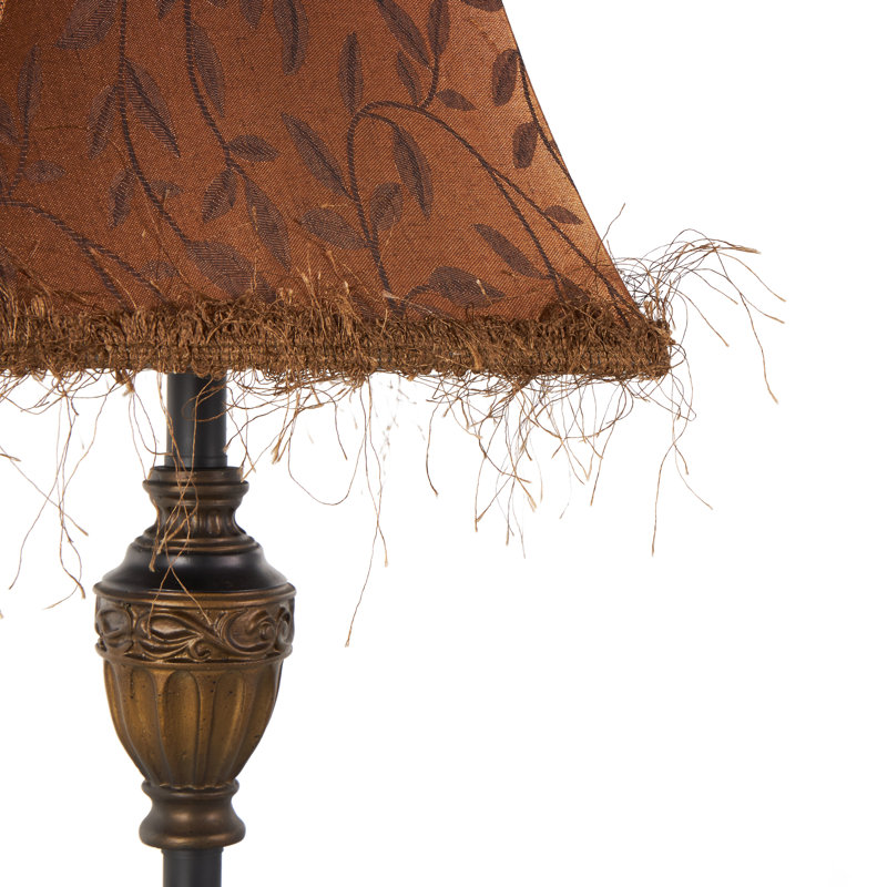 Fleur De Lis Living Cintron Metal Antique Style Brass Buffet Lamp with ...