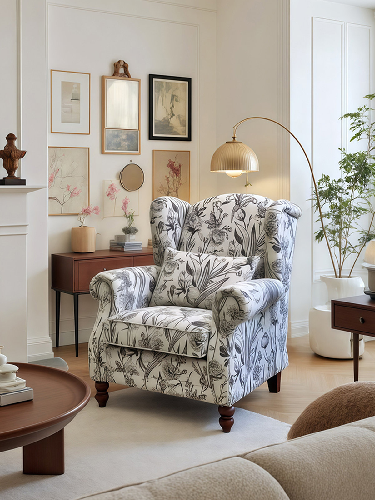 Canora Grey American Retro Single High-Back Sofa Chair | Wayfair