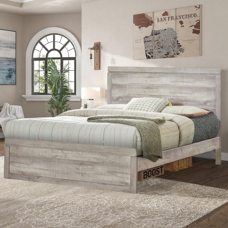 Millwood Pines Earlyne Farmhouse Style Solid Wood Platform Bed | Wayfair