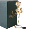 Matashi Crystal 24K Gold Plated Rose With Clear-Cut Crystal & Reviews ...