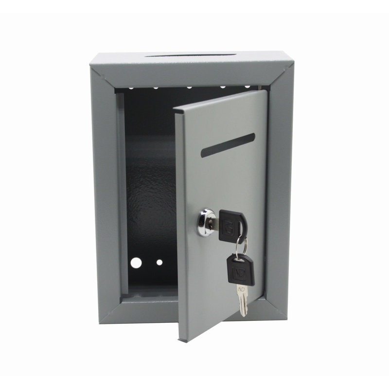 FixtureDisplays Classic Metal Box,Donation Box,Secure Collection Box ...