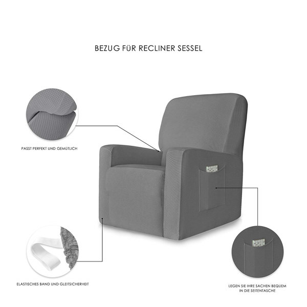 Winston Porter Arainy Box Cushion Recliner Slipcover & Reviews | Wayfair