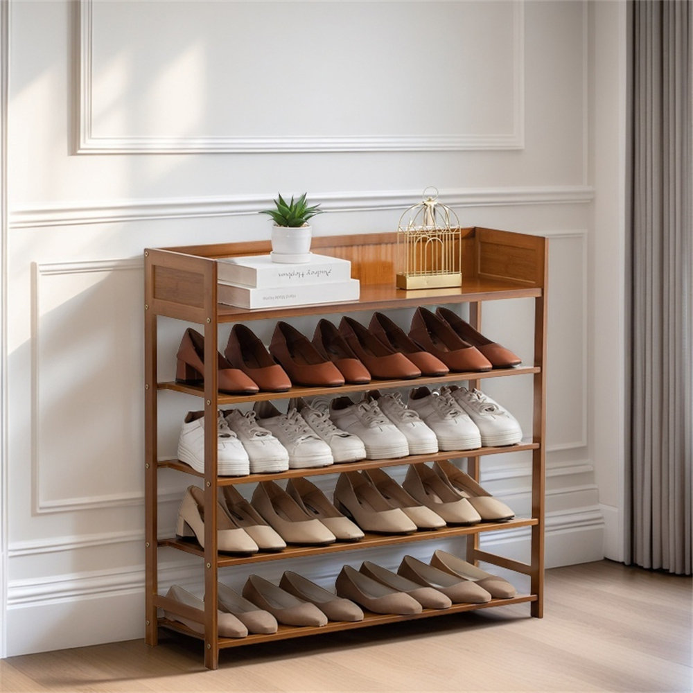 Latitude Run® Bamboo Shoe Rack, 5Th Floor Shoe Rack Storage In The ...