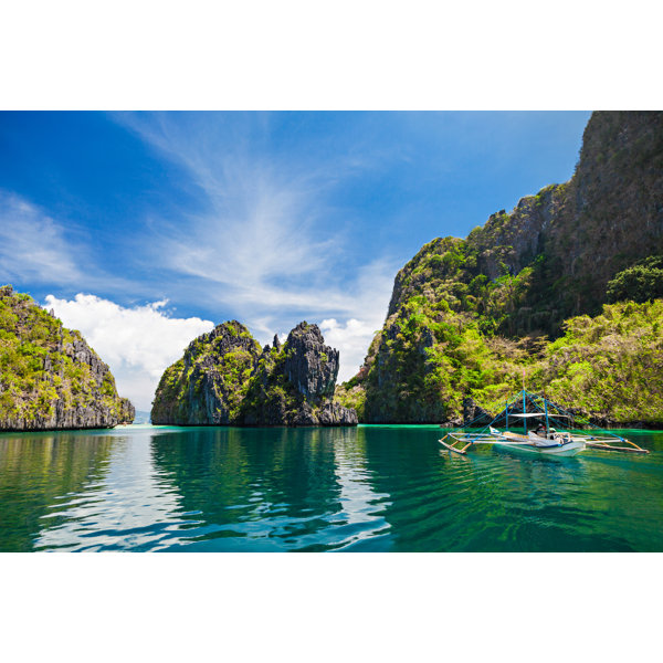 Union Rustic Boat On Water by Tess_Trunk - Wrapped Canvas Photograph ...