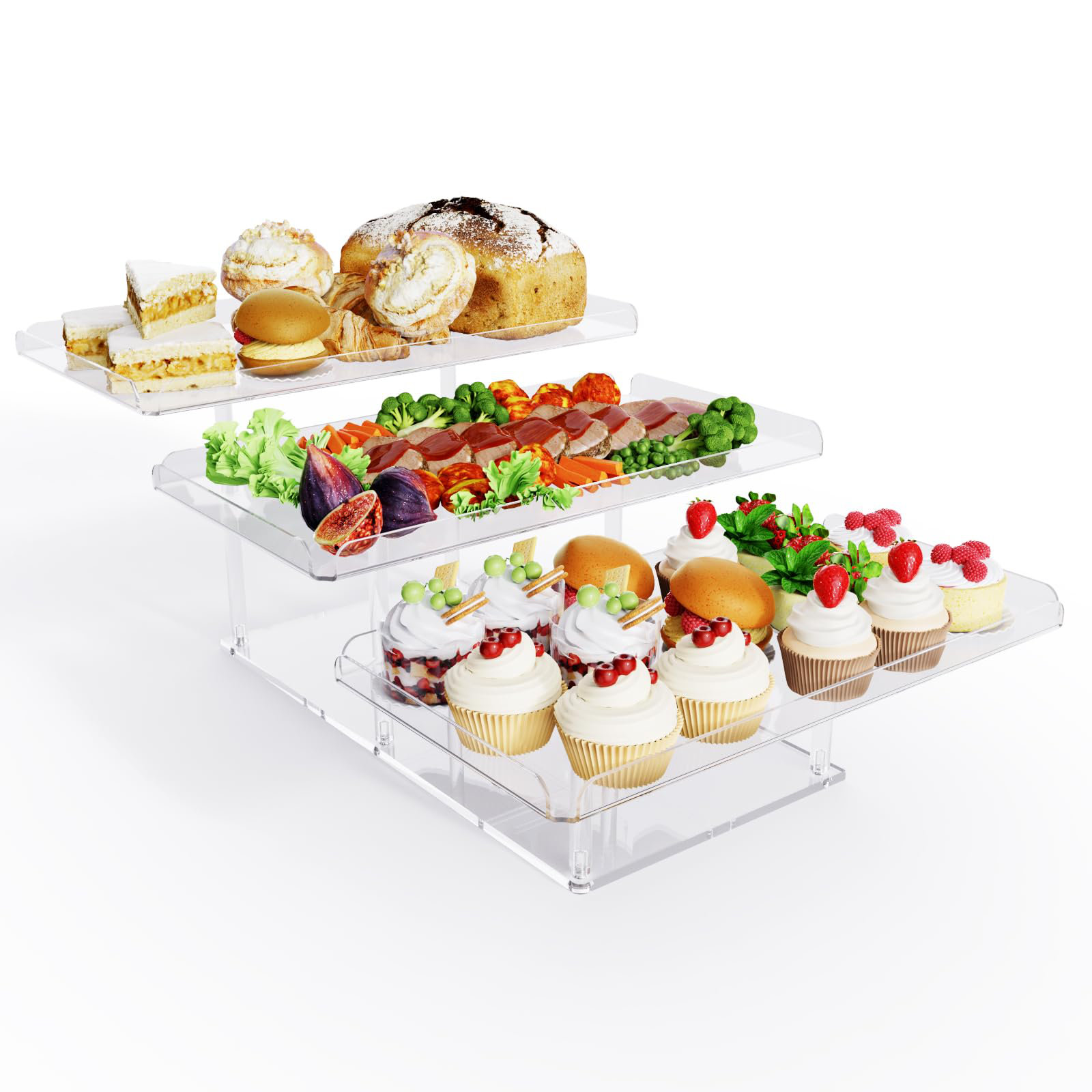 Ivy Bronx Upgraded Dessert Table Display Set, Cupcake Buffet Dessert ...