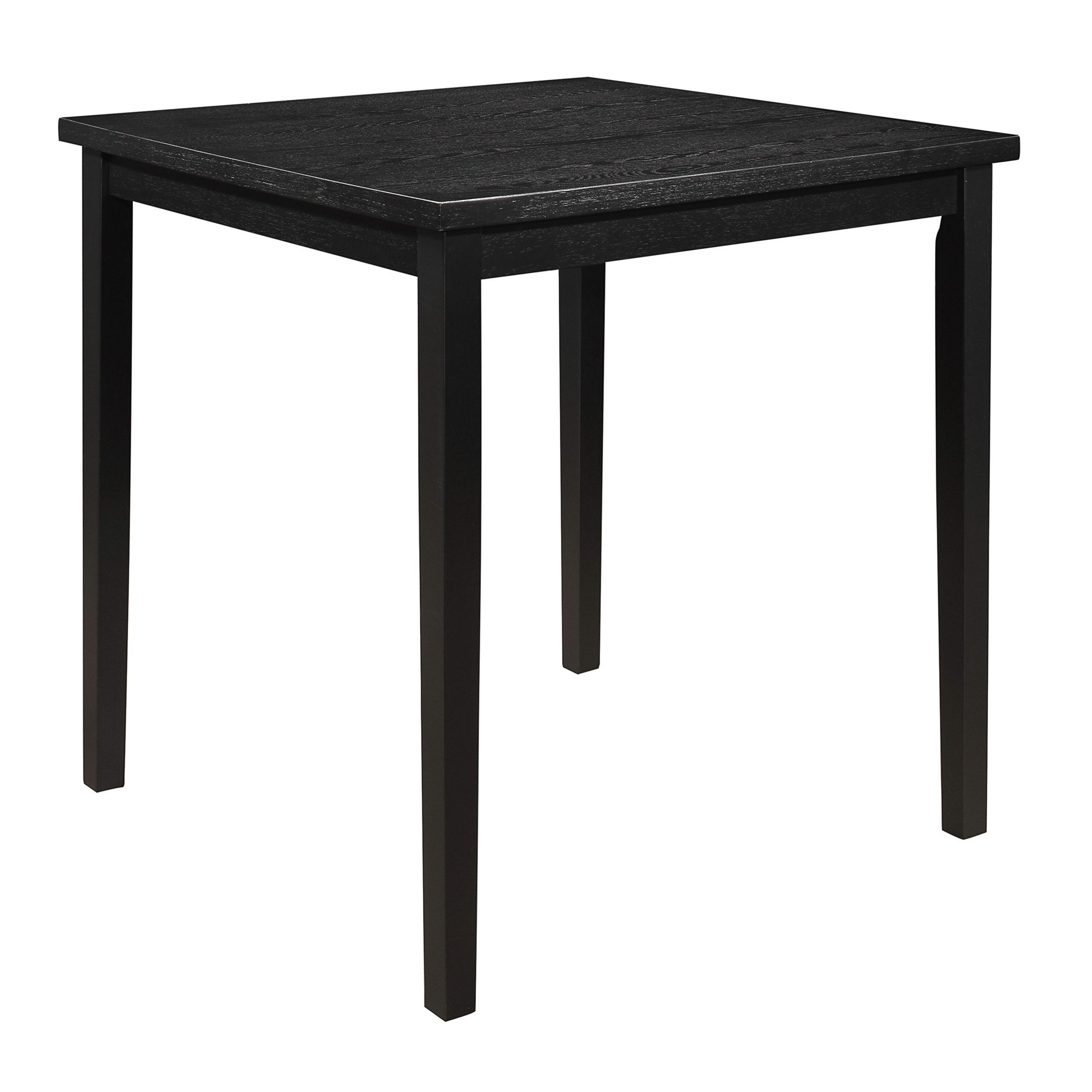 Latitude Run® Counter Height Table Black Finish 1pc Square Transitional ...