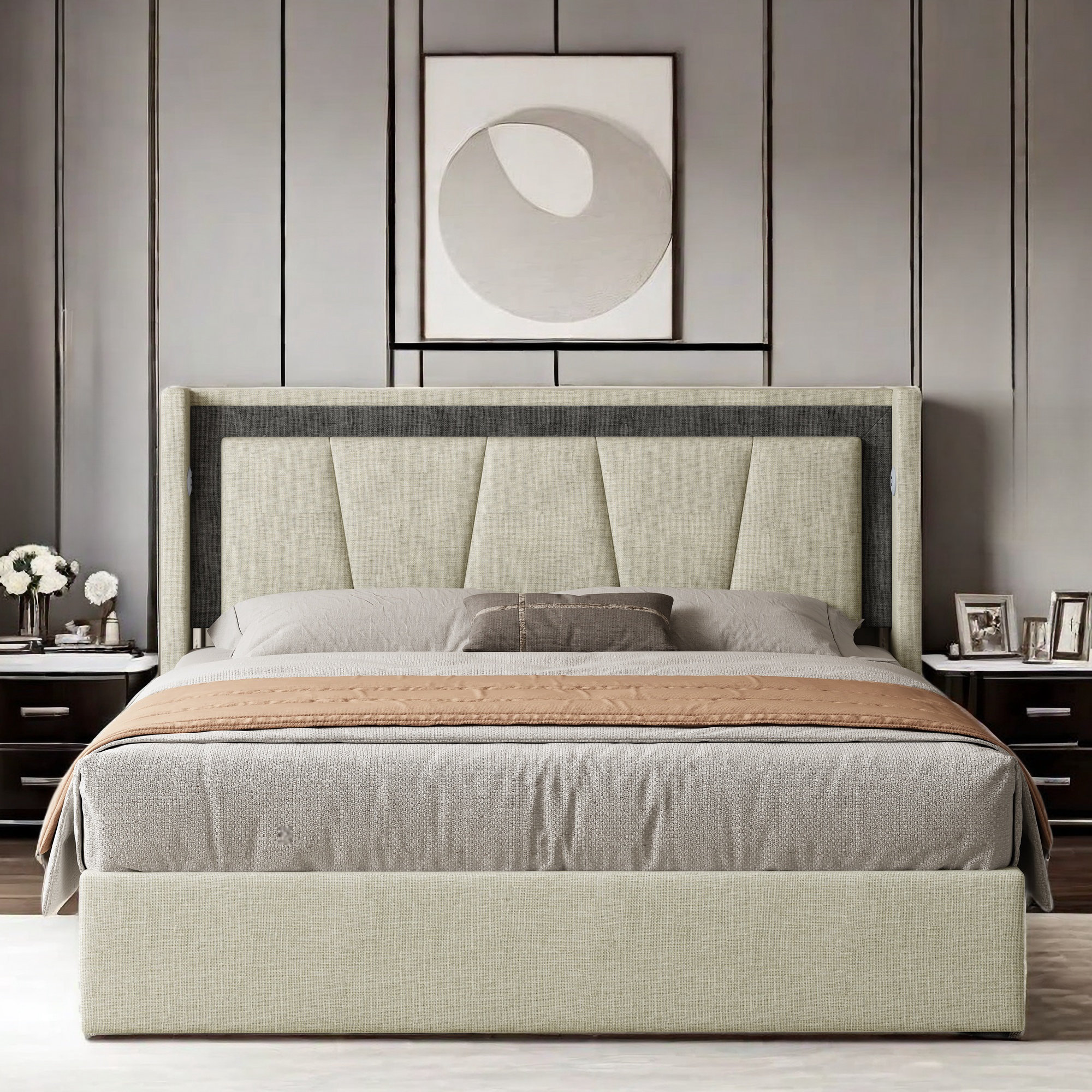 Latitude Run® Aarjan Upholstered Platform Storage Bed | Wayfair