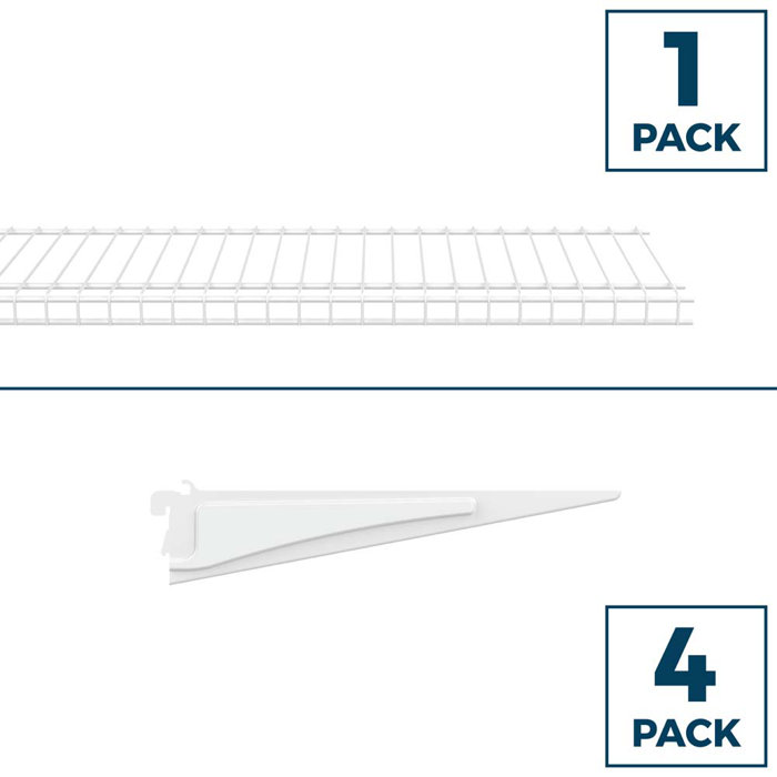 ClosetMaid SuperSlide 12 in. D x 72 in. W Wire Wall Mounted Shelf (1 ...