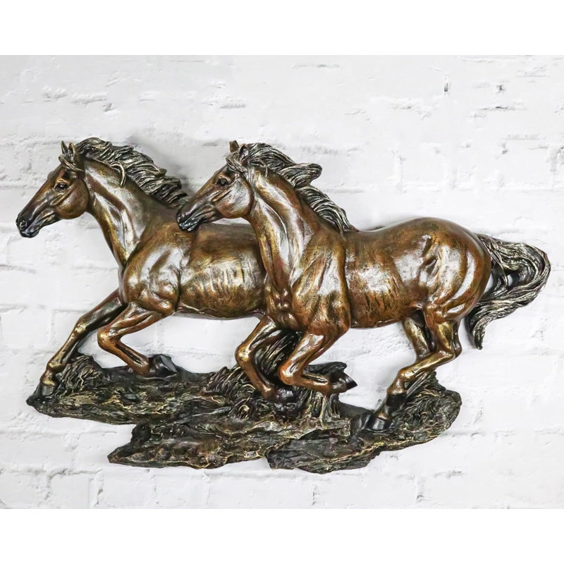 Millwood Pines Rustic Western Running Horses On Grasslands Wall ...