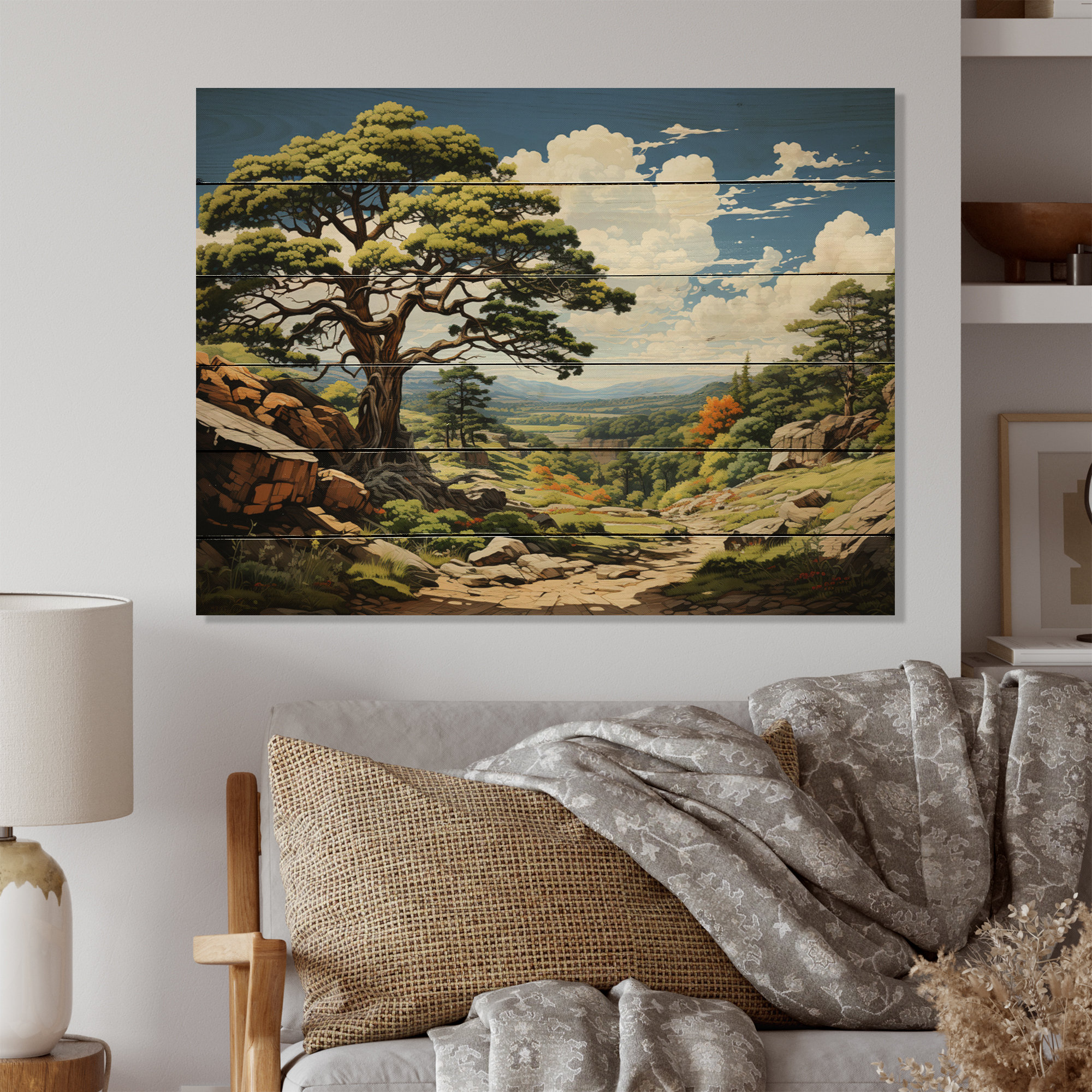 Red Barrel Studio Kayllum Proud Pine Tree IV On Wood Print - Wayfair Canada