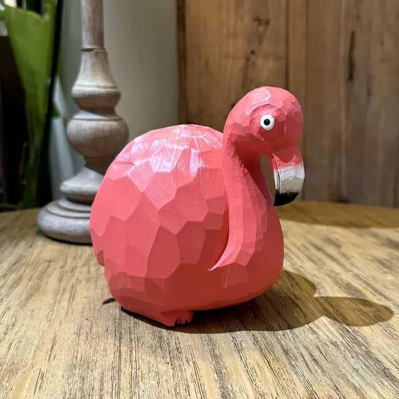 Bay Isle Home™ Handmade Flamingo Shape Piggy Bank Wooden Coin Bank ...