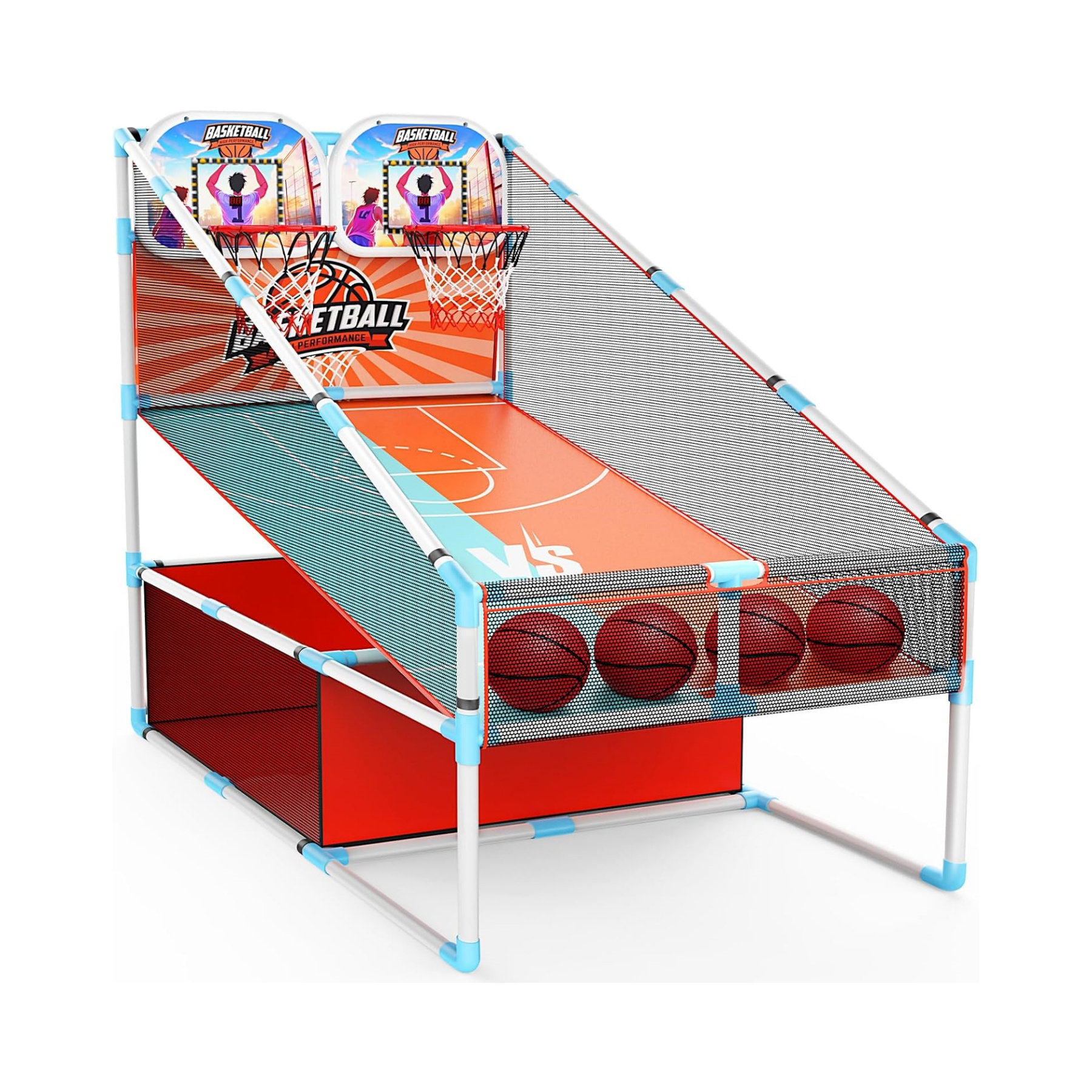 JETEHO 2 Players Arcade Basketball Game Set LED Light Electronic ...