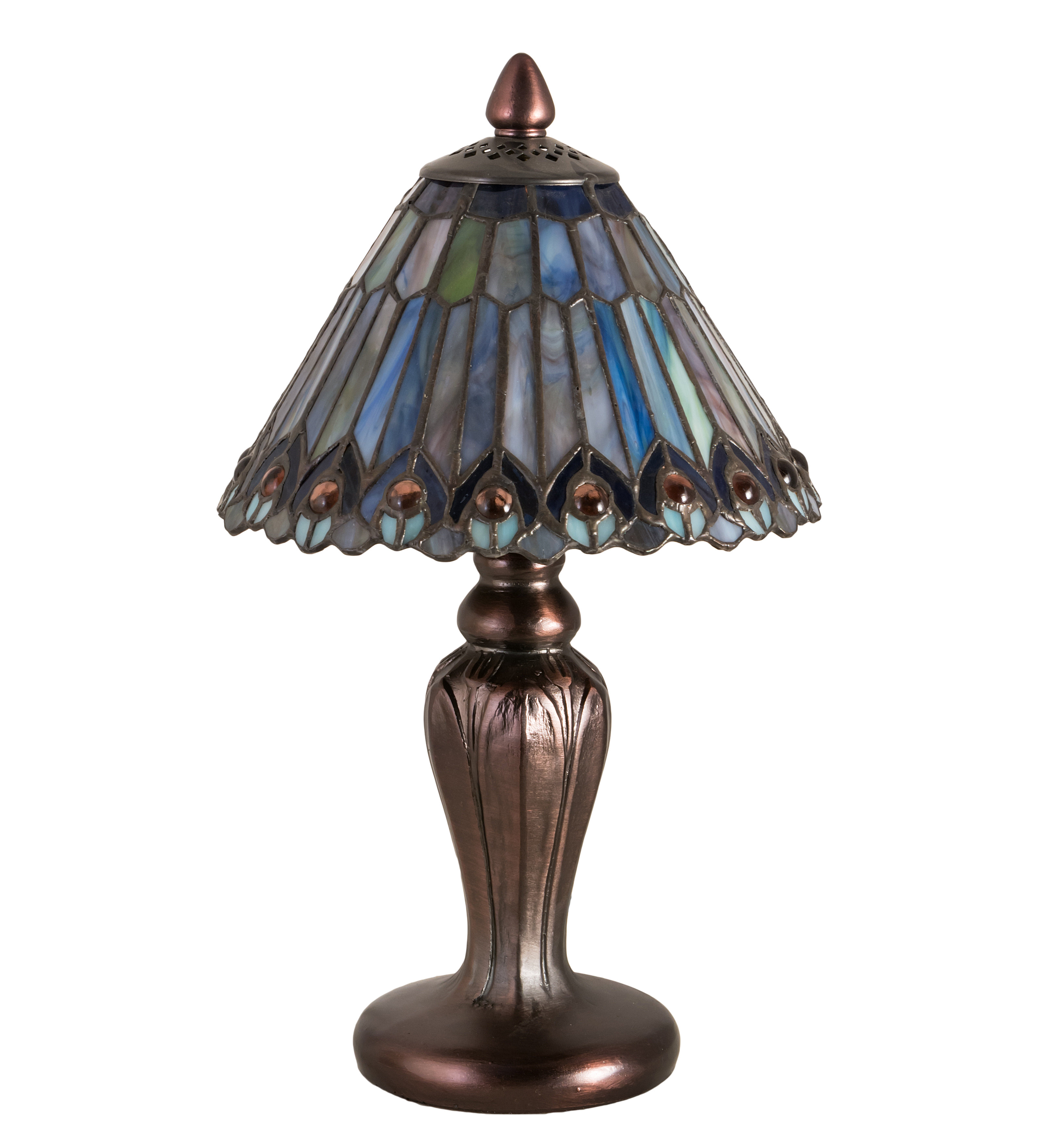 Meyda Lighting Tiffany jewe peacock 12" Table Lamp & Reviews | Wayfair