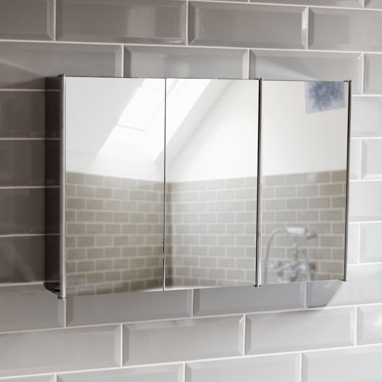 Metro Lane Carthage Bathroom Triple 680mm x 450mm Surface Mount Mirror ...