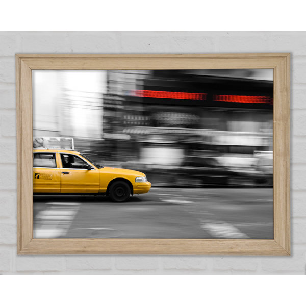 Ebern Designs Movement Of The Yellow Cab - Single Picture Frame Art ...