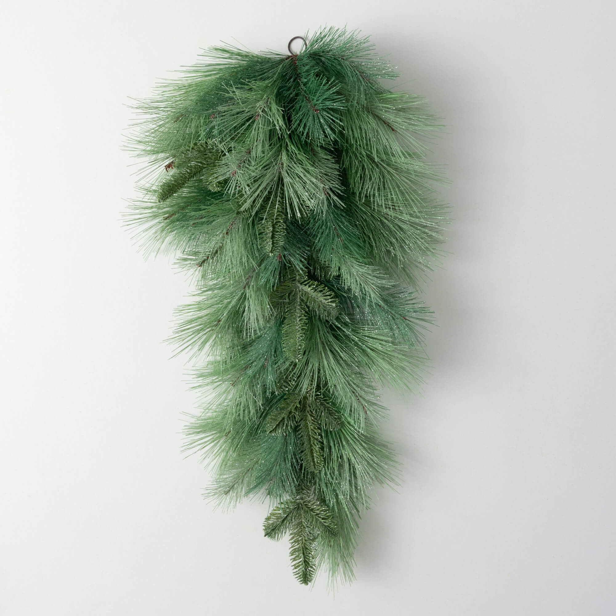 Primrue 30" Artificial Light Green Frosted Pine Swag, Green | Wayfair