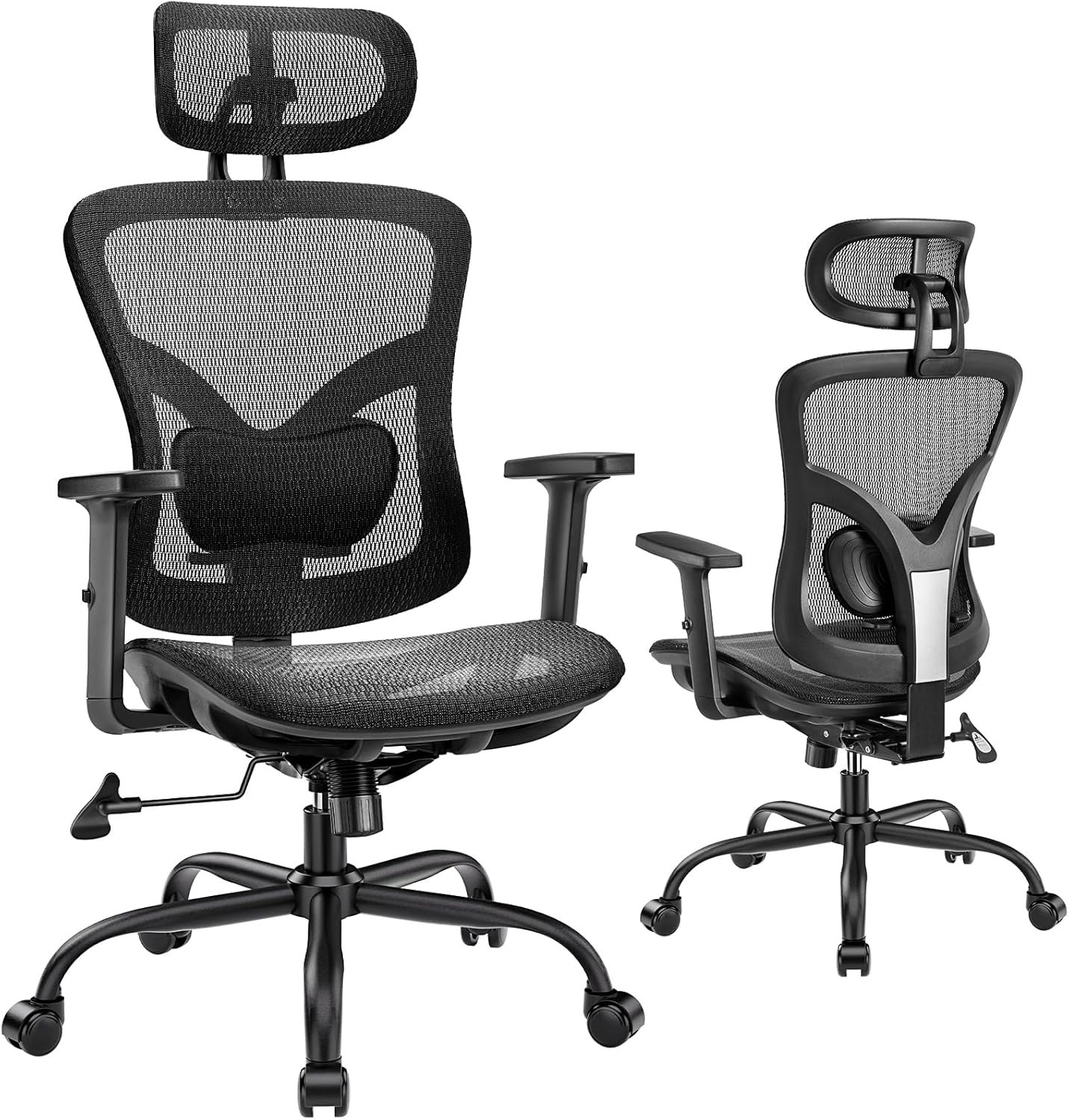 Inbox Zero Mesh Office Chair: Mesh Computer Desk Chair With Adjustable ...