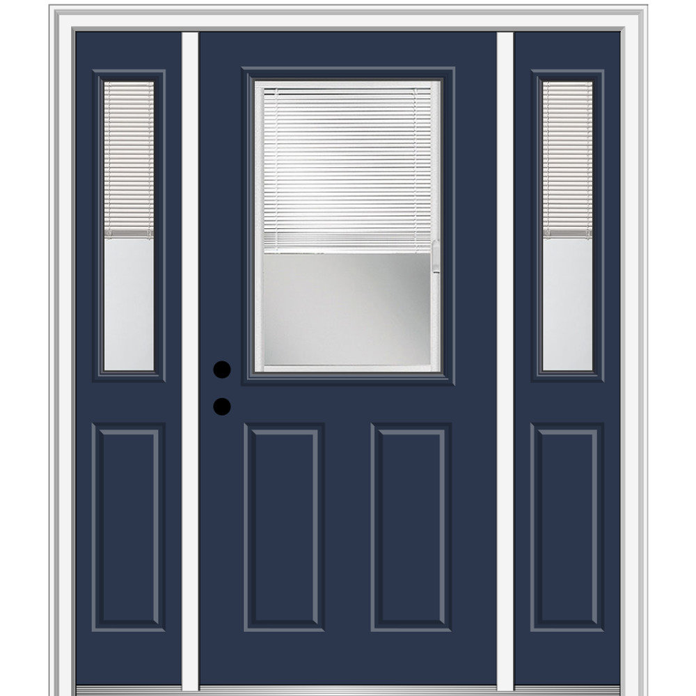 Verona Home Design Smooth Prefinished Fibreglass Prehung Front Entry ...
