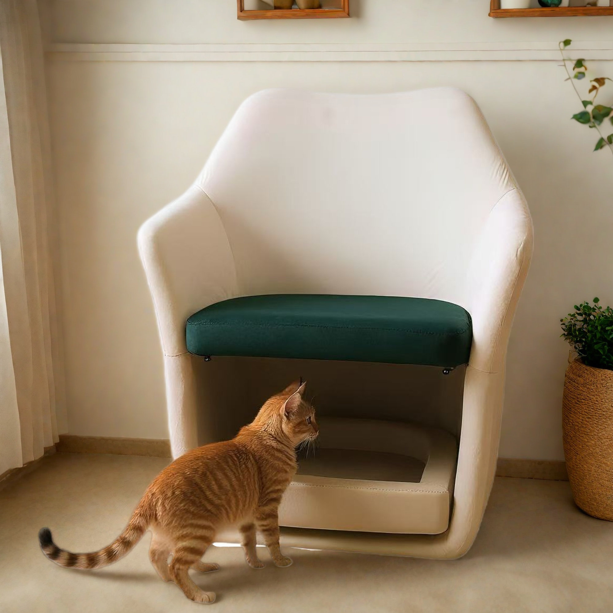 Mercer41 2 In 1 Pet Friendly Modern Accent Chair With Removable Base ...