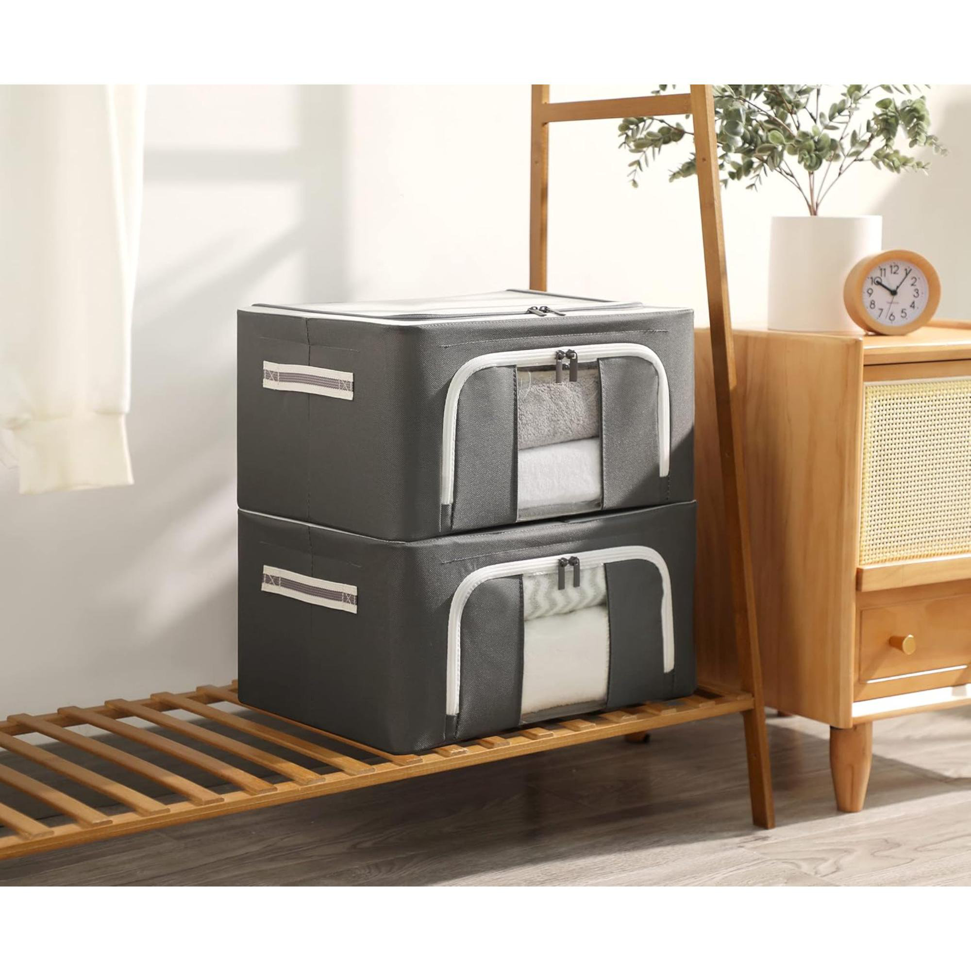 Textiles Hub Clothes Storage Organizer Bins, Stackable Storage Bins ...