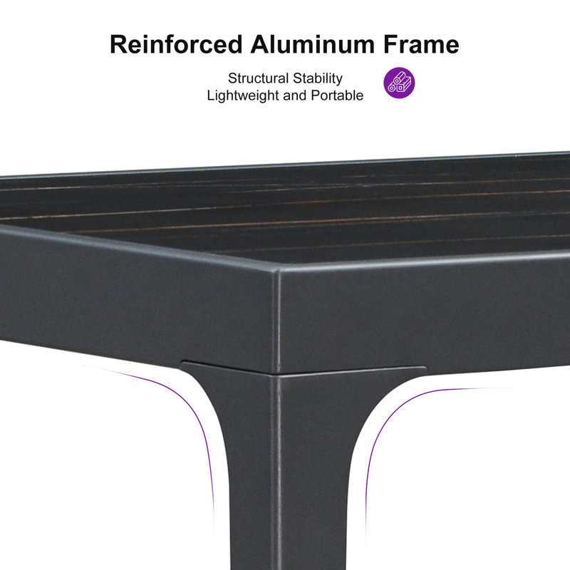 Corrigan Studio® Counter Height Table Patio Rectangular Table Dining ...