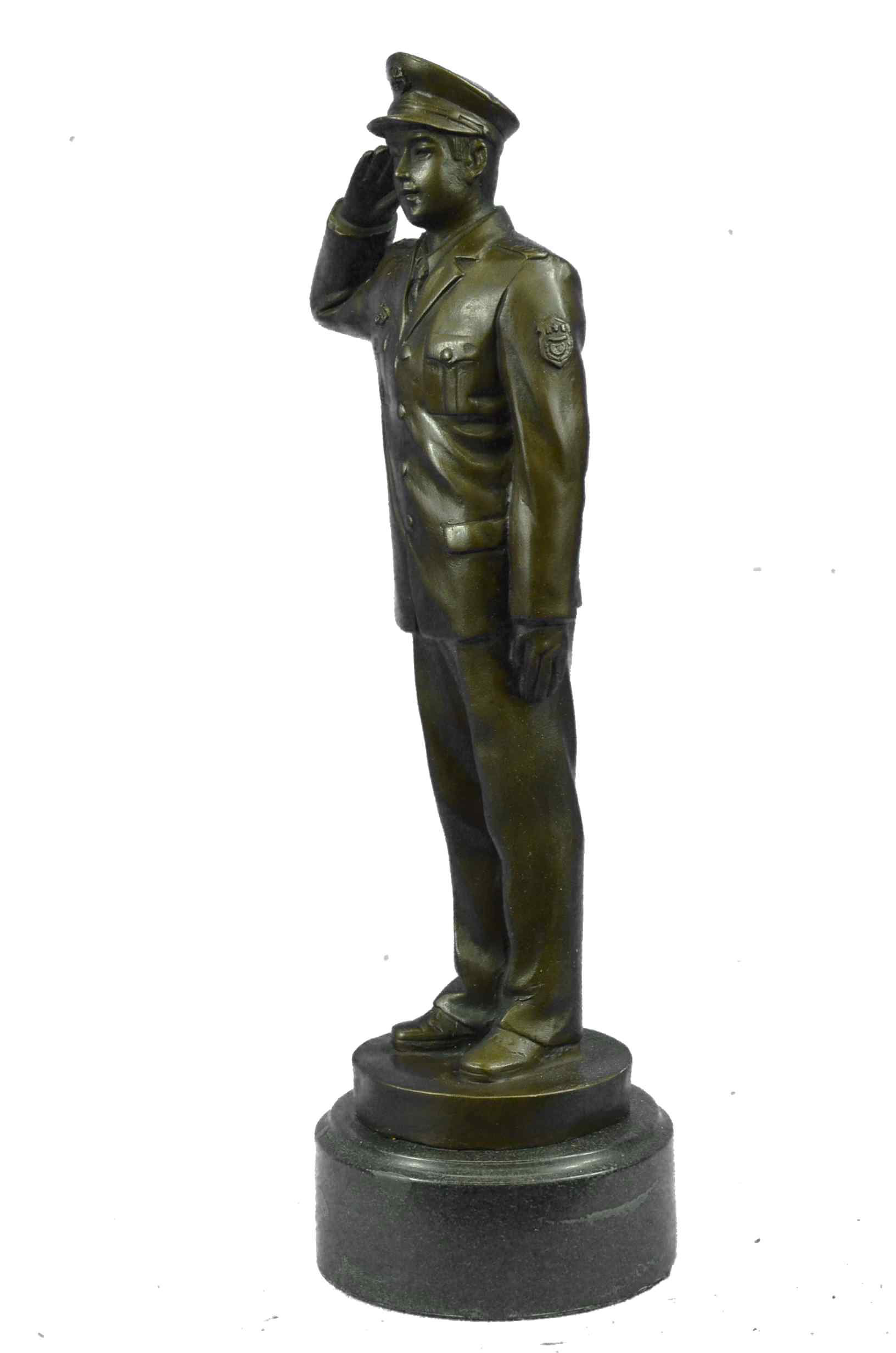 Lark Manor BRONZE Police Officer Badge Sculpture On Marble Base ...