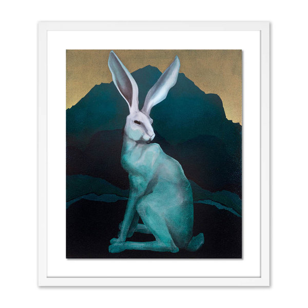 Four Hands Art Studio White Rabbit White Rabbitt 1 Framed On Paper by ...