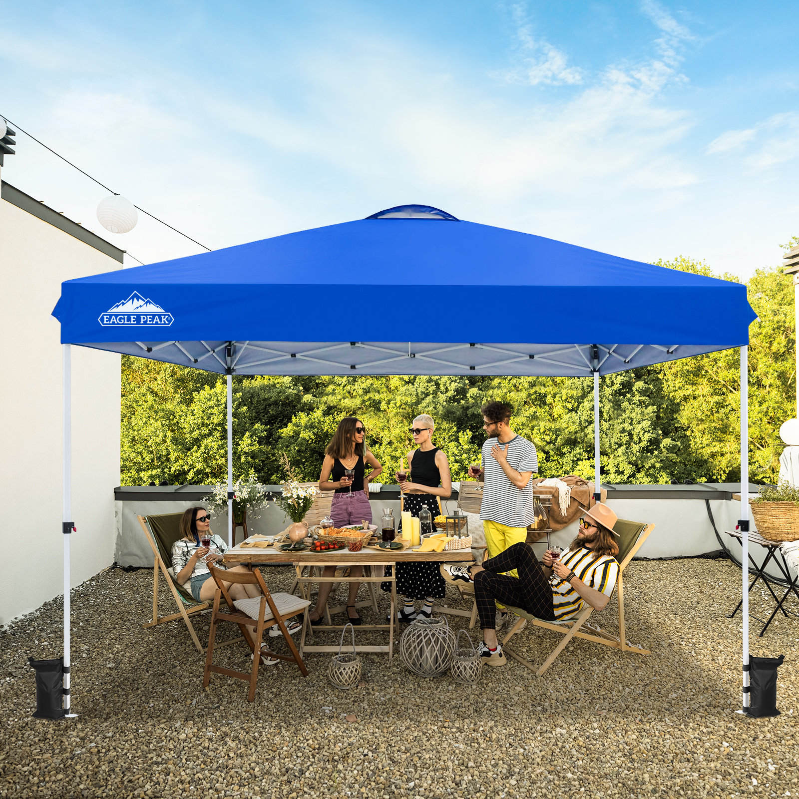 EAGLE PEAK Pop Up Canopies 12 Ft. W x 12 Ft. D Steel Pop-Up Canopy ...