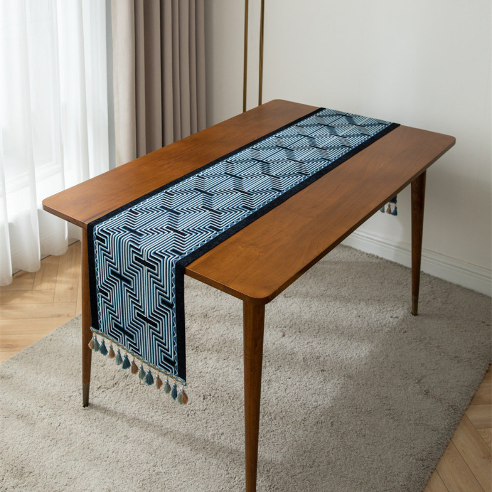 Dakota Fields Elegant Table Runner With Tassels, 72 Inches Gorgeous ...