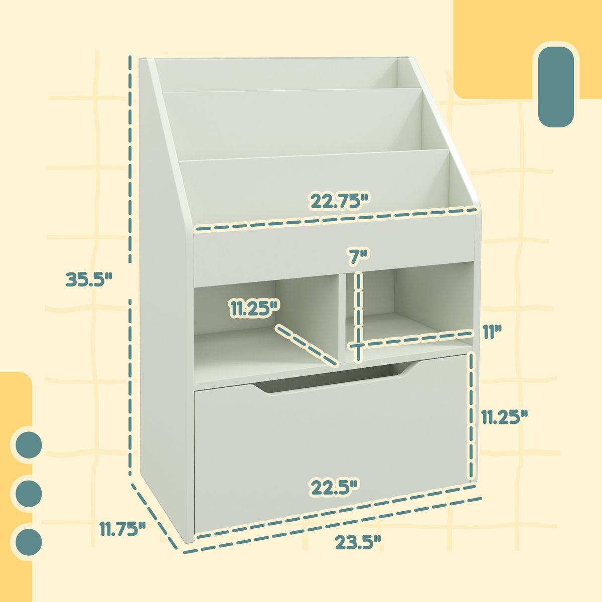 Isabelle & Max™ Kids Bookcase Multi-Shelf Rack Organizer With Storage ...