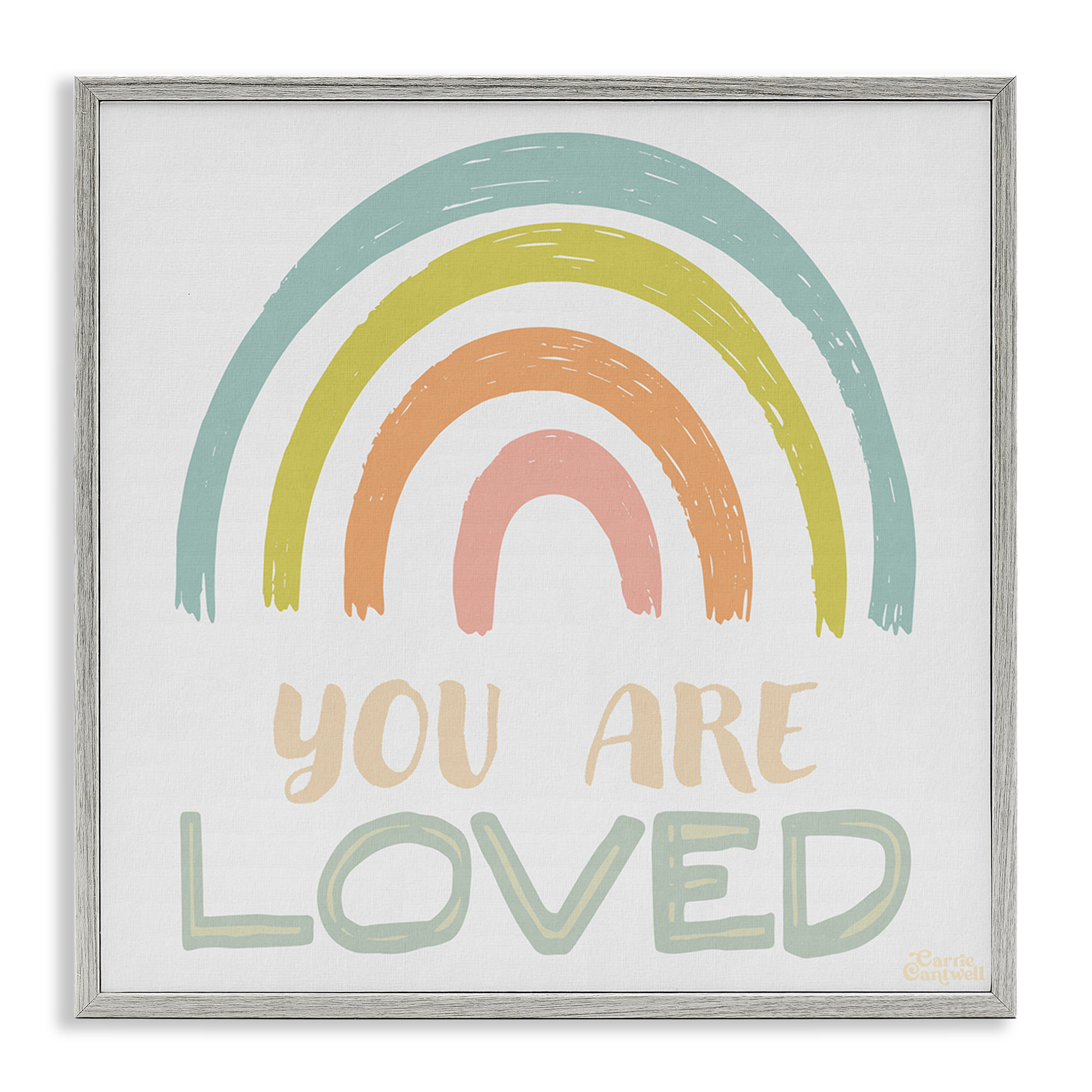 Dakota Fields You Are Loved Rainbow Giclee Art by Carrie Cantwell | Wayfair