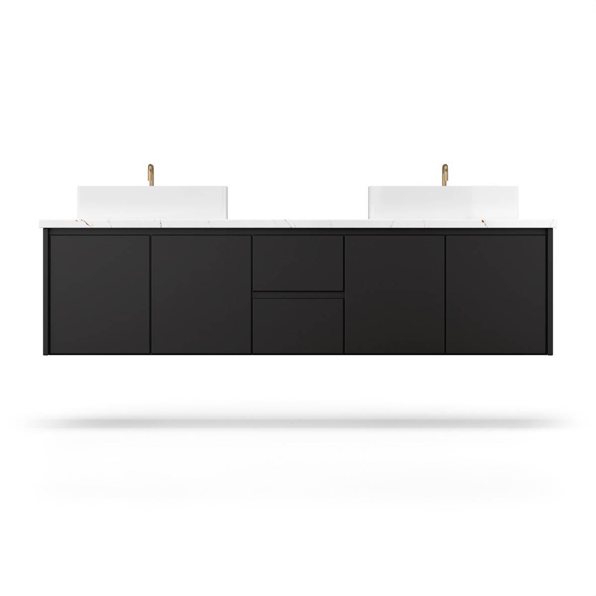 Vanderloc Gilded Double Bath Floating Vanity | Perigold