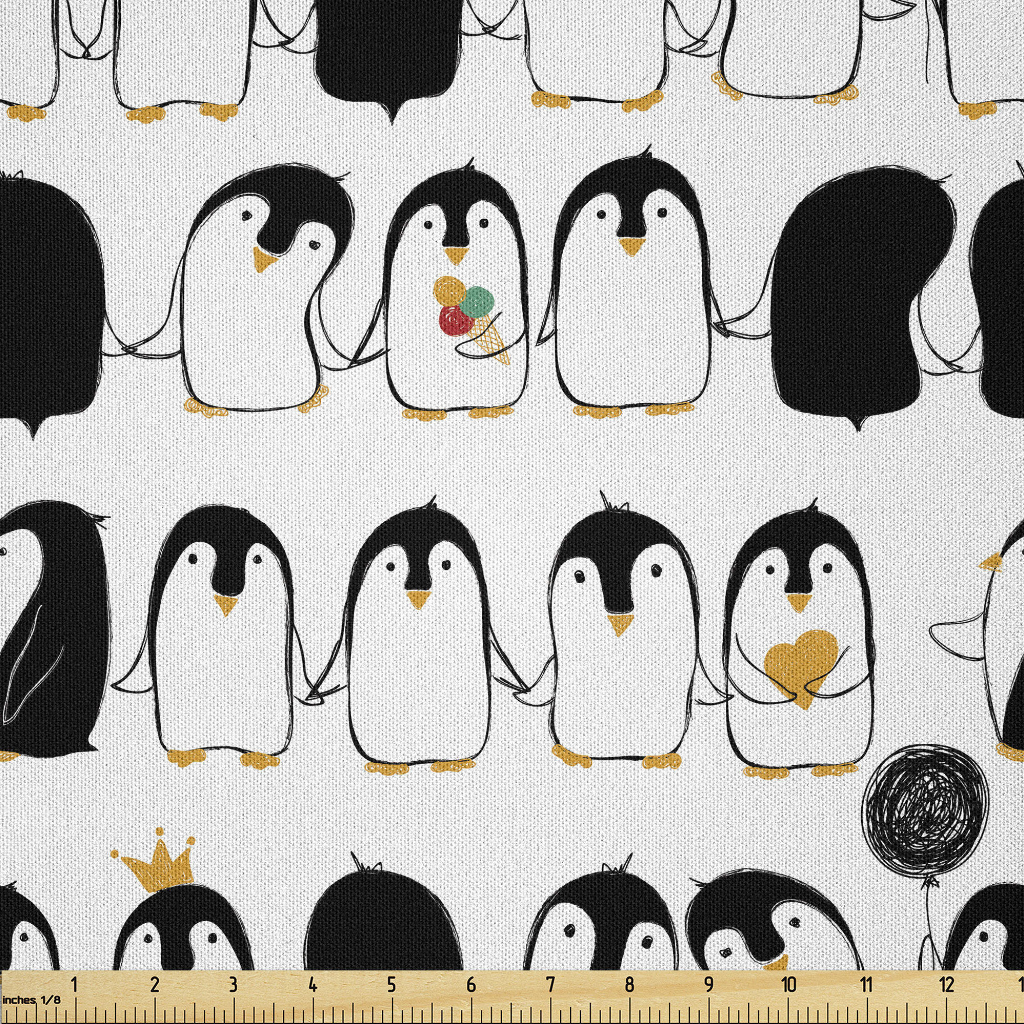 East Urban Home Dakwon Themed Cartoon Arctic Animals Holding Hands ...