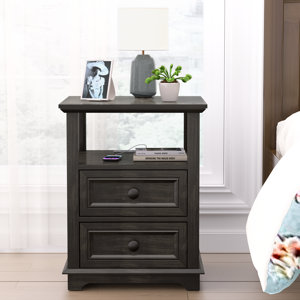 Rosalind Wheeler Bijal Tray Top Frame 2 - Drawer End Table and Built-In ...