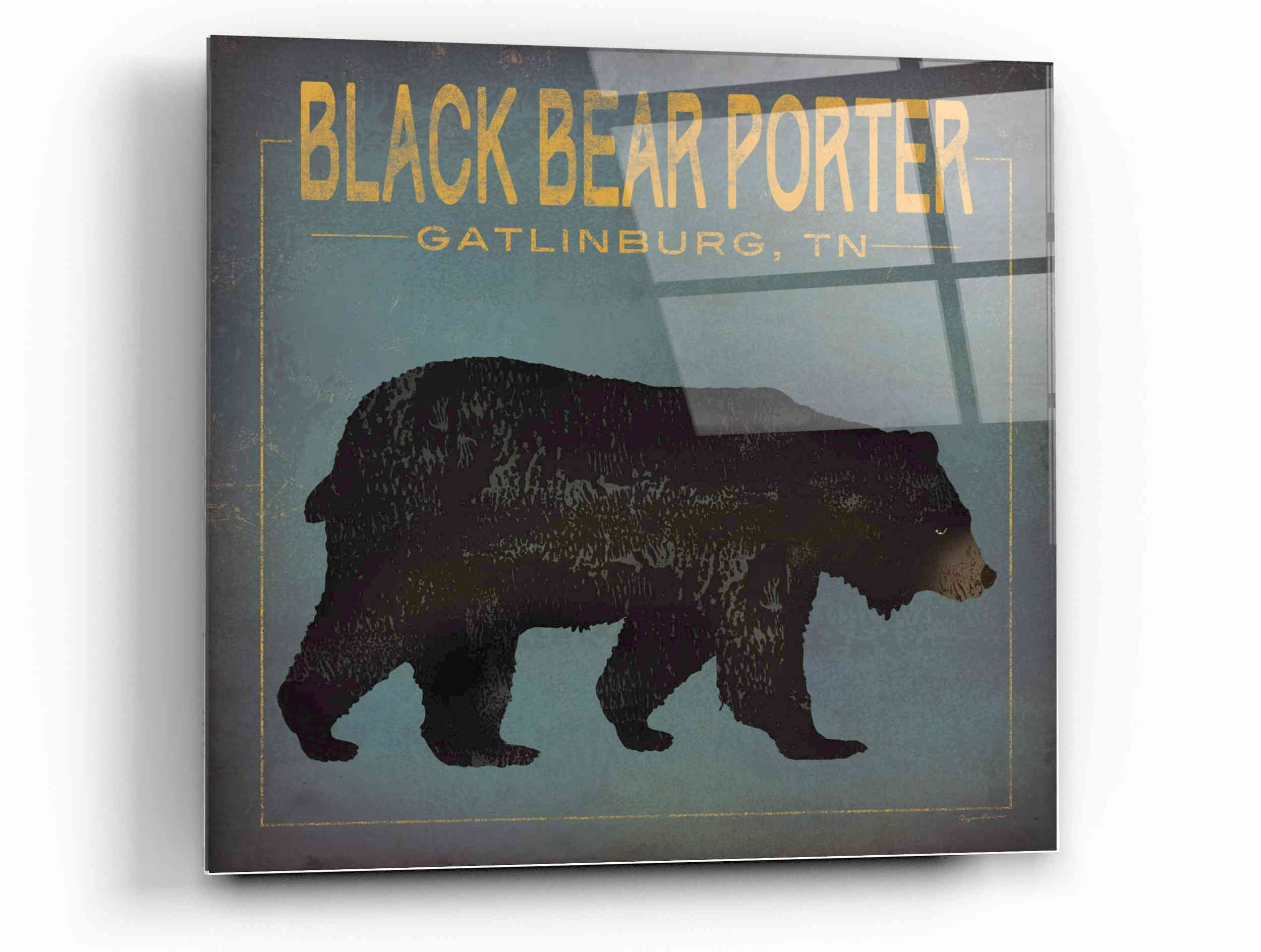 Loon Peak 'Black Bear Porter' By Ryan Fowler, Acrylic Glass Wall Art ...