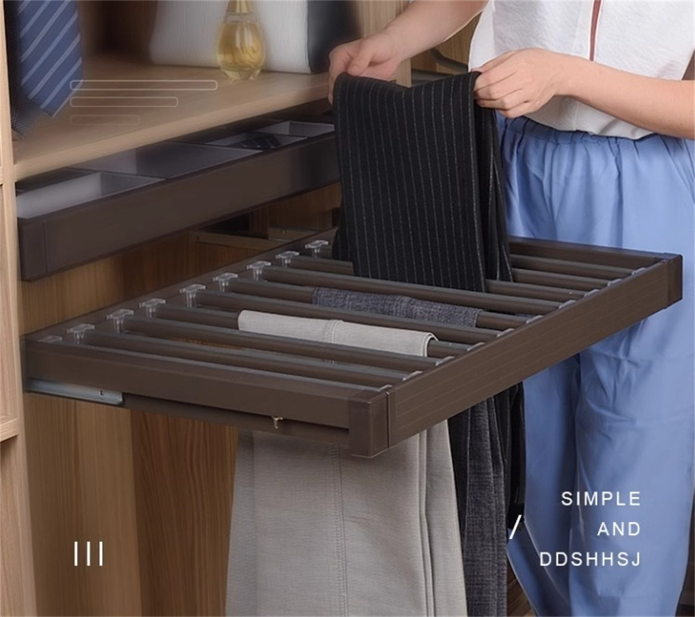 Thrones Designs Aluminum Alloy Extendable Trouser Rack For Wardrobes ...