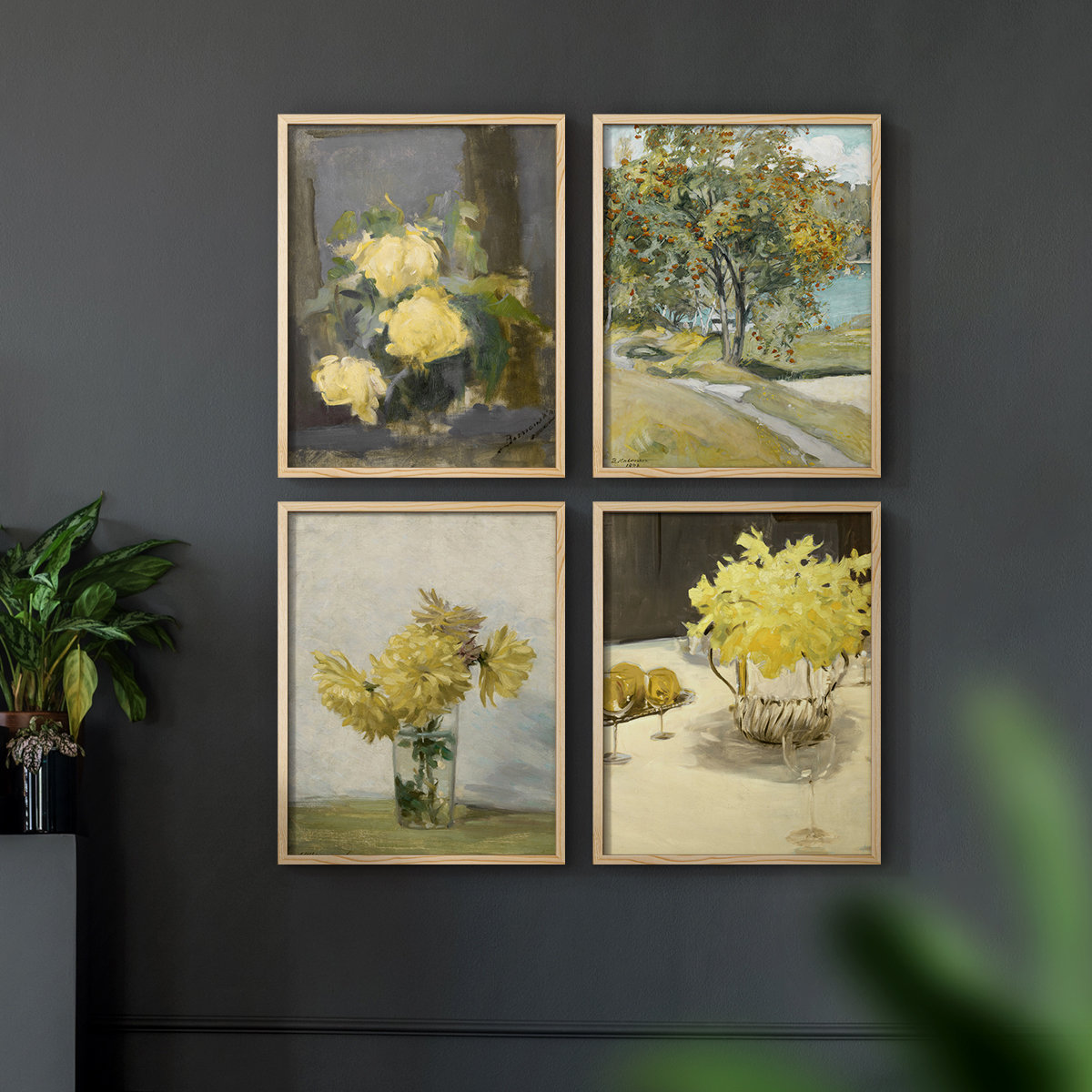 Winston Porter Vintage Floral Print CCXLV Framed Print - Set of 4 | Wayfair