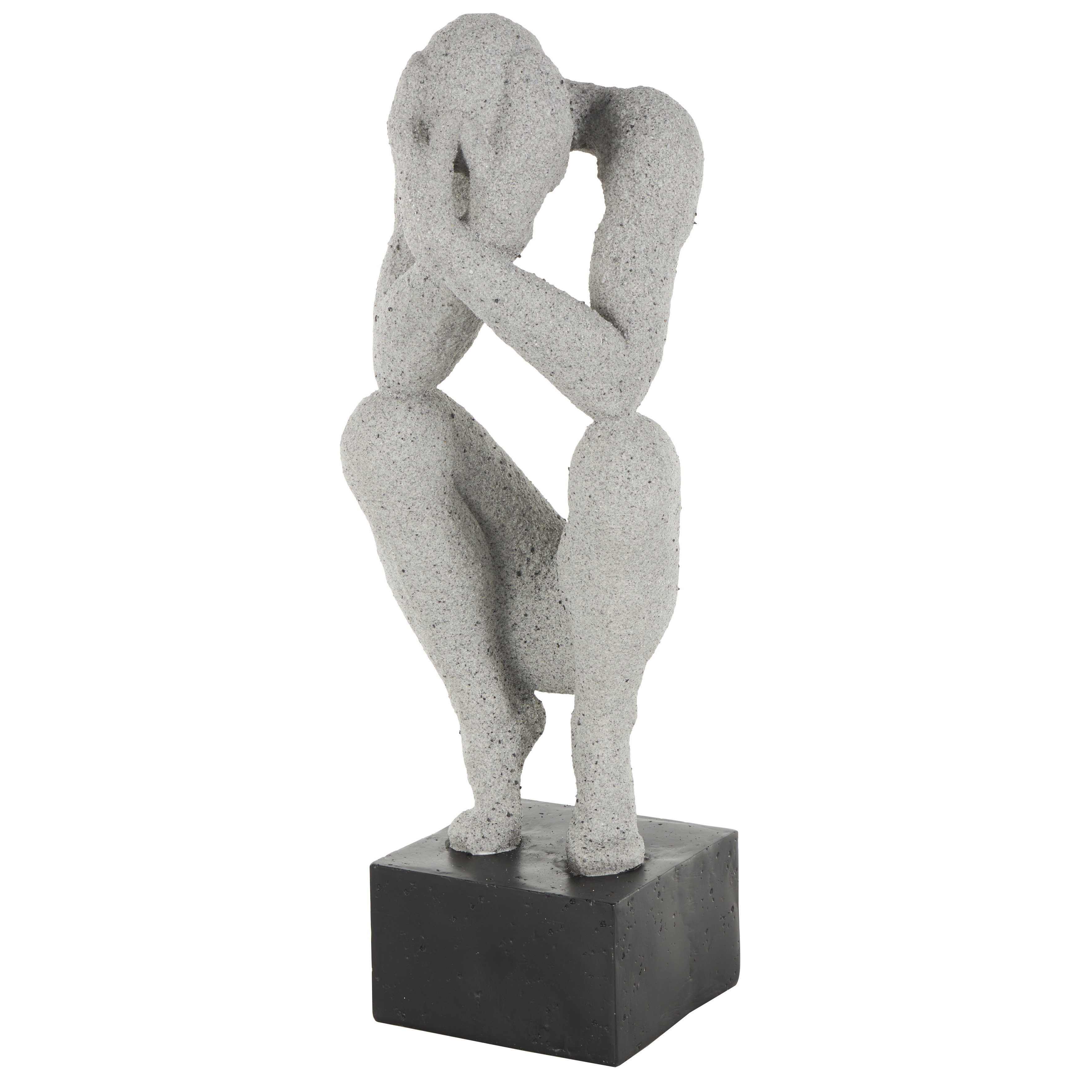Ivy Bronx Issiac Polystone Crouching People Sculpture | Wayfair