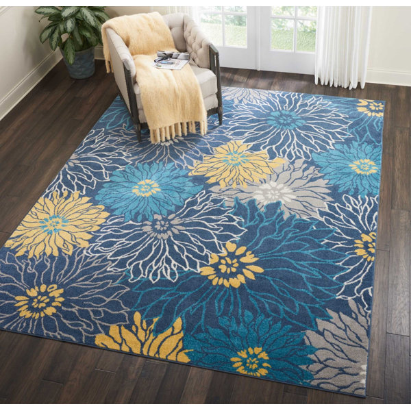 Red Barrel Studio® Floral Indoor Rug | Wayfair